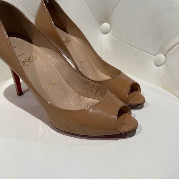 Christian Louboutin | Shoes | Christian Loubiton Peep Heels | Poshmark